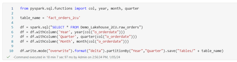Microsoft Fabric, comparing the F2 with the preview F64 – Reitse's blog