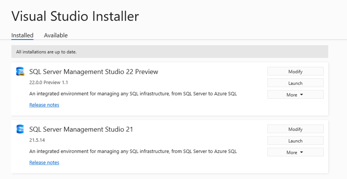 SSMS 22 preview 1 first impressions – Reitse's blog