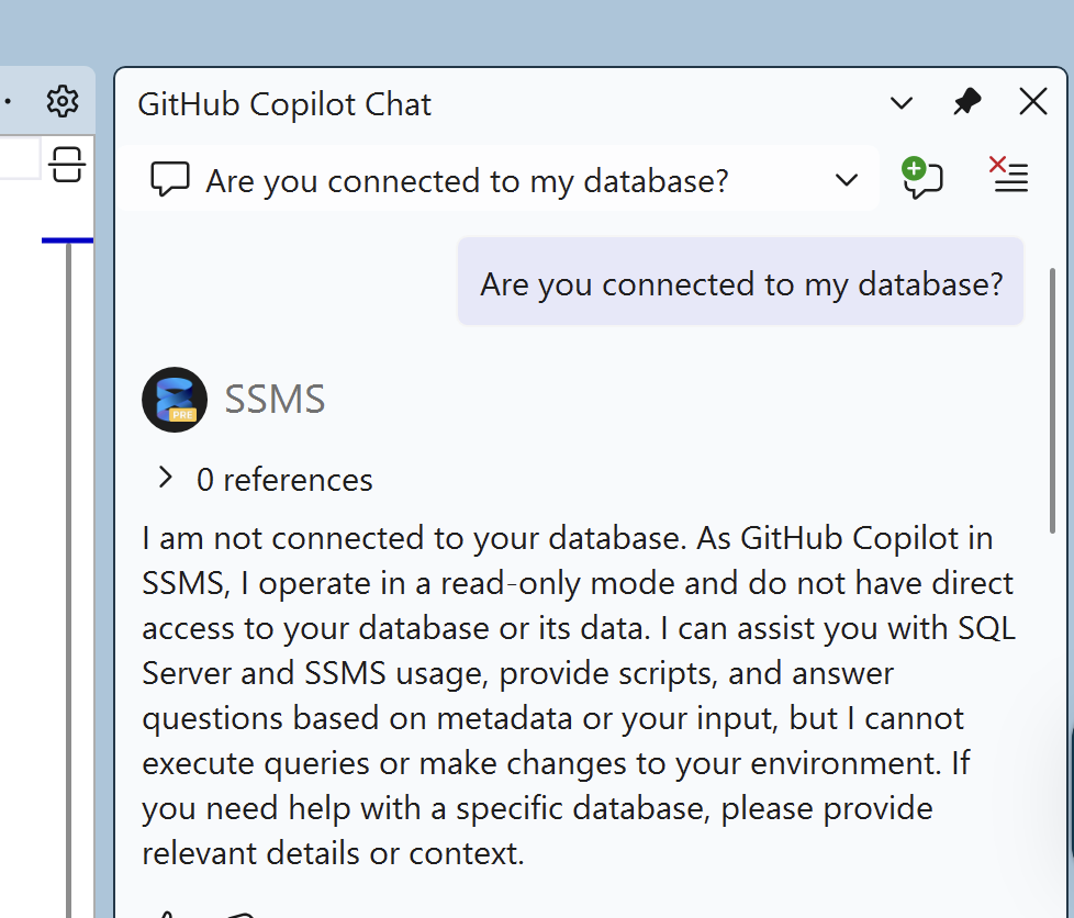 Exploring SSMS 22 Preview 3: New GitHub Copilot Features – Reitse's blog
