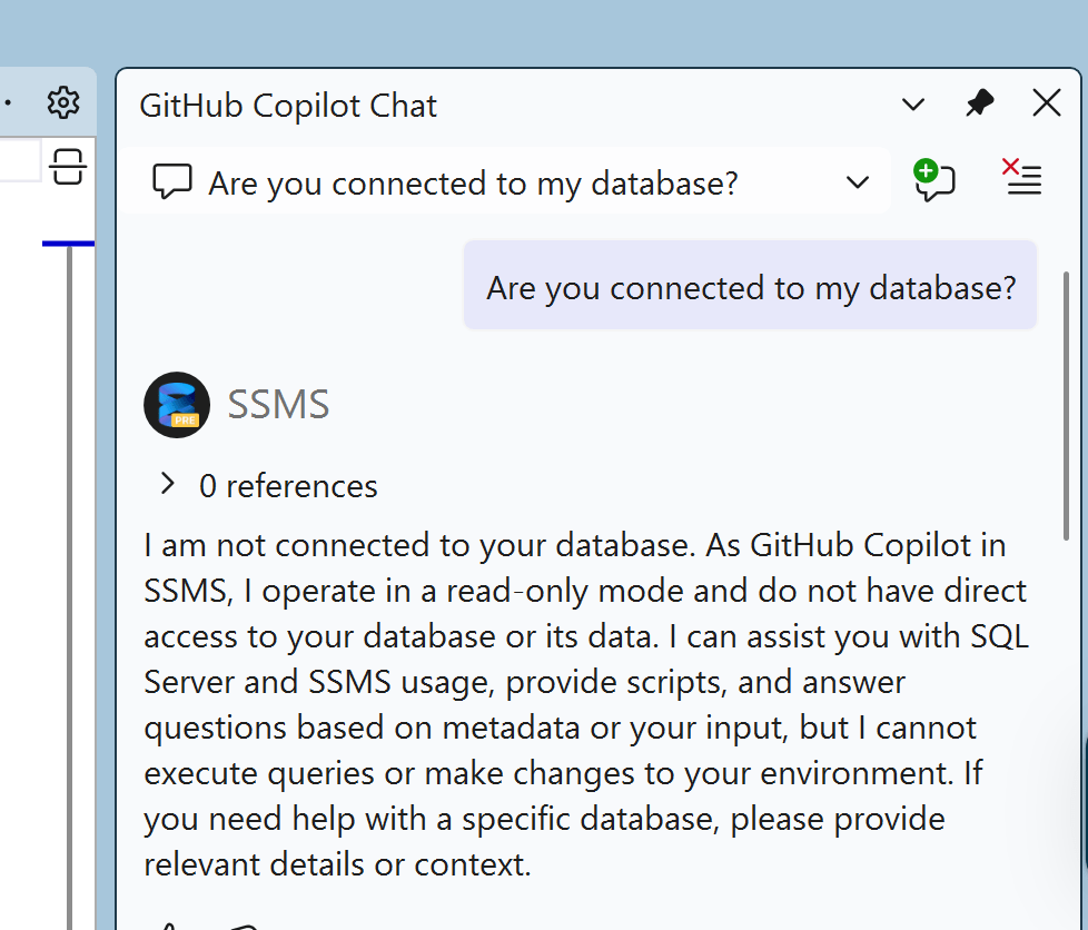 Exploring SSMS 22 Preview 3: New GitHub Copilot Features – Reitse's blog
