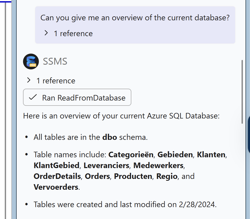 Exploring SSMS 22 Preview 3: New GitHub Copilot Features – Reitse's blog