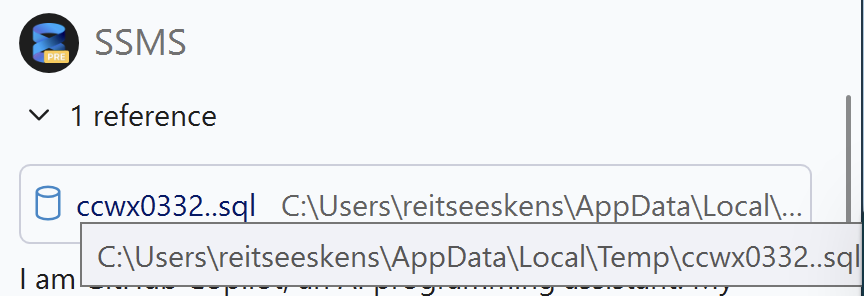Exploring SSMS 22 Preview 3: New GitHub Copilot Features – Reitse's blog